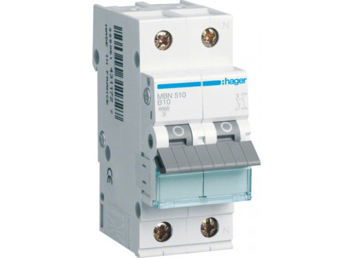 Hager LS-Schalter 1-polig+N MBN510 B-10A