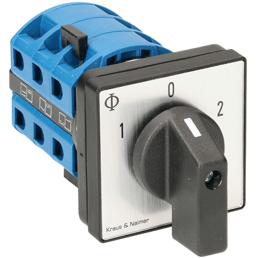 Kraus & Naimer Umschalter 2-polig 10A mit 0-Stellung Fronteinbau