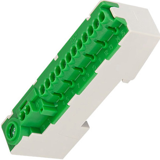 Pollmann Klemmblock fingersichere 14-polig Steckklemmen
